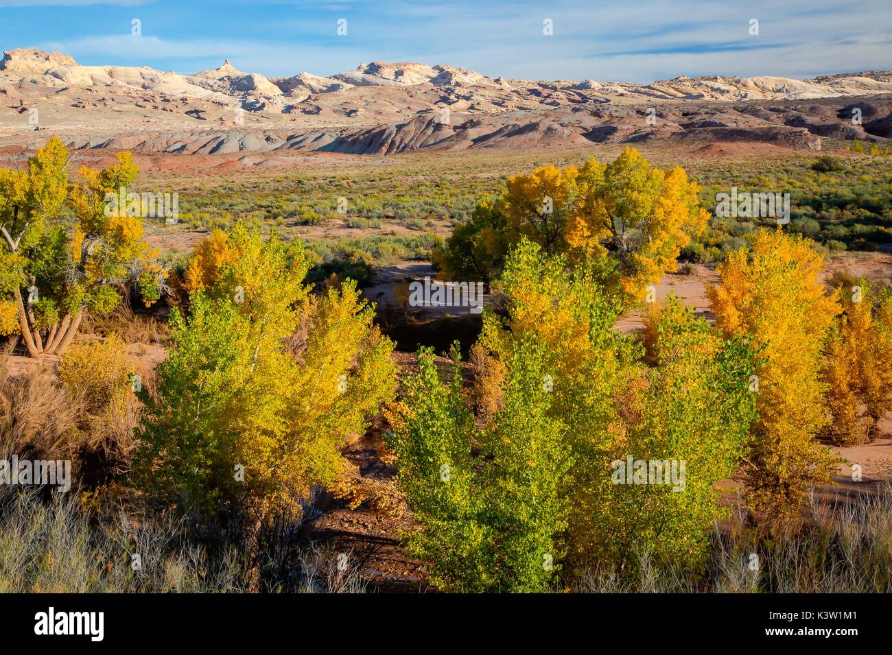 Sedimentary rocks form plateaus and canyons at the San Rafael Swell ...