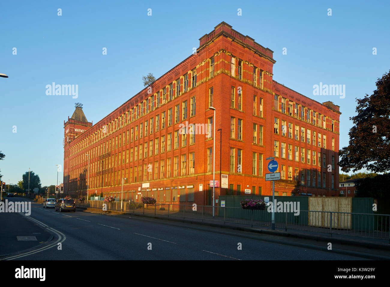 Exterior bathed in sun Warwick Mill in Middleton north Manchester Grade ...