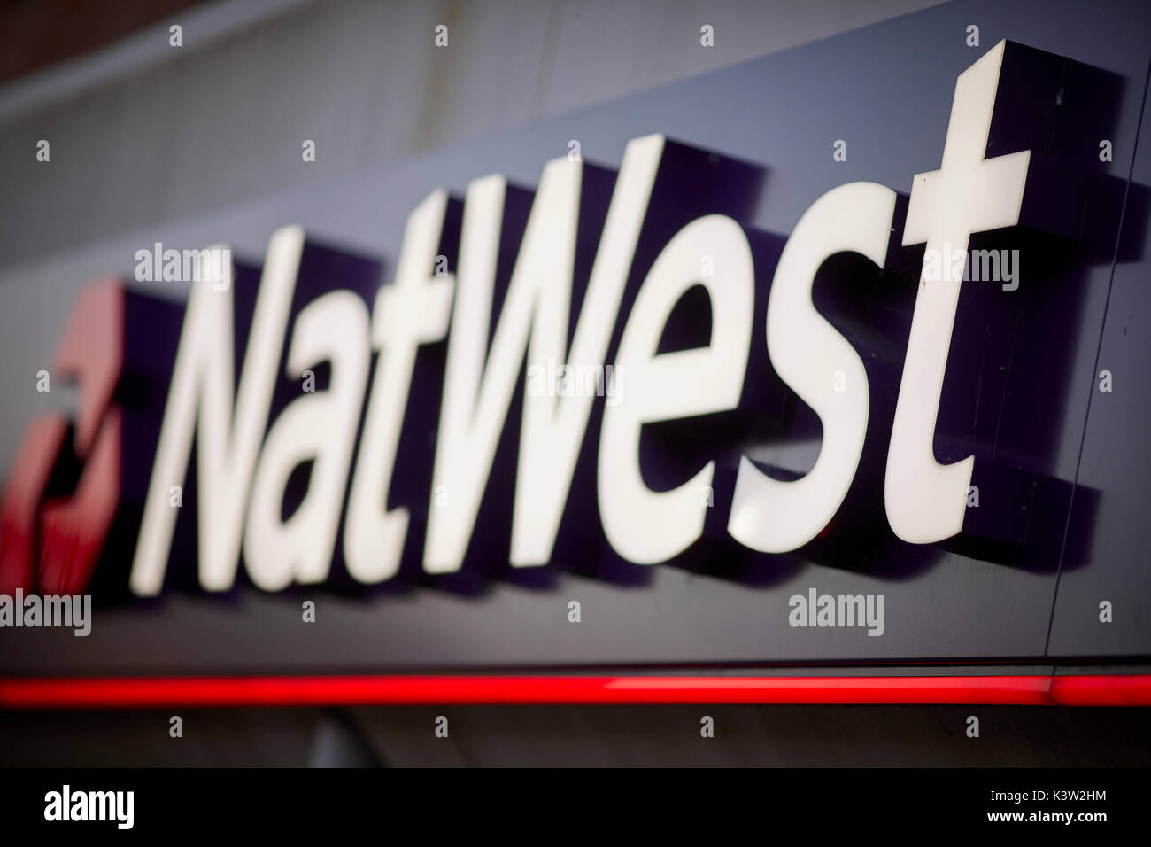 Shops at Middleton town centre, Natwest Bank sign Stock Photo - Alamy