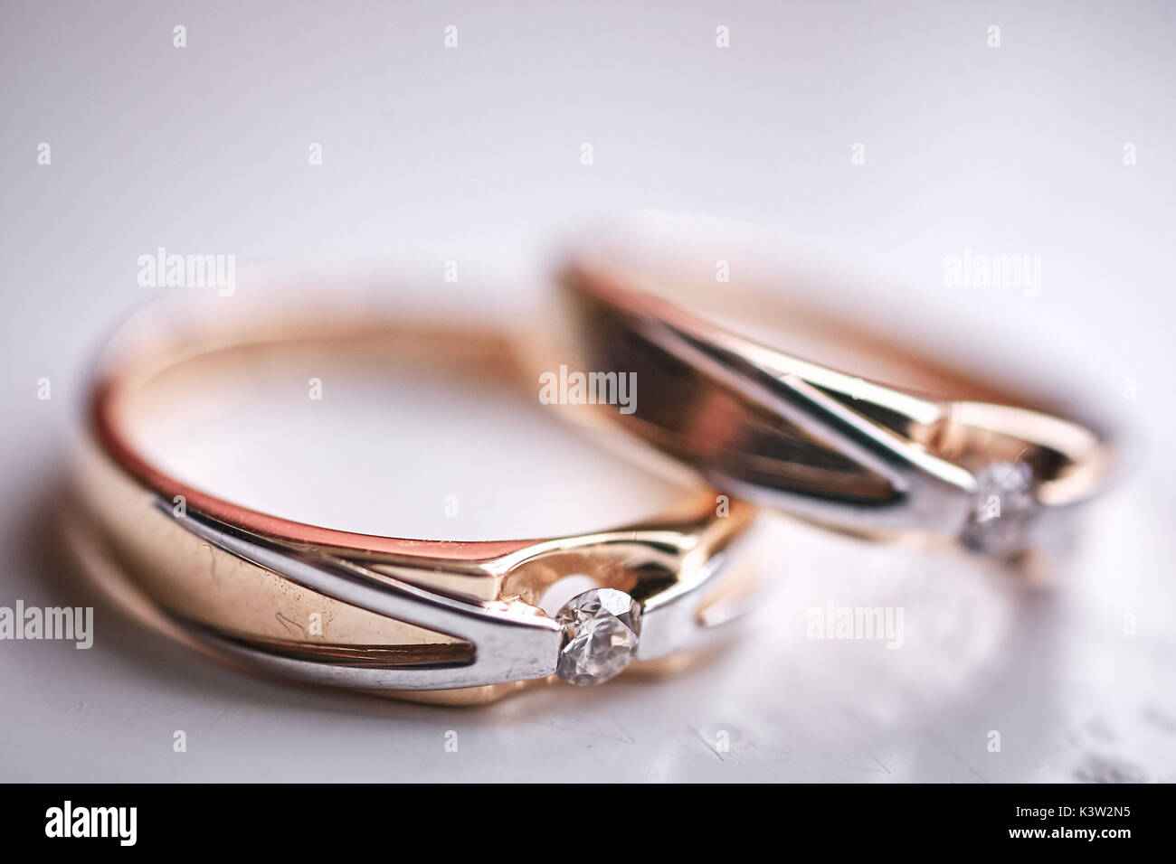 wedding rings close up Stock Photo - Alamy