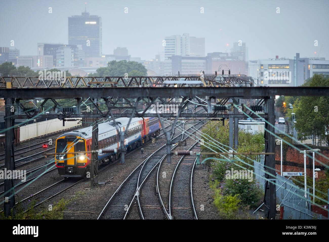 East Midlands trains class 158 diesel multiple units railway line from ...
