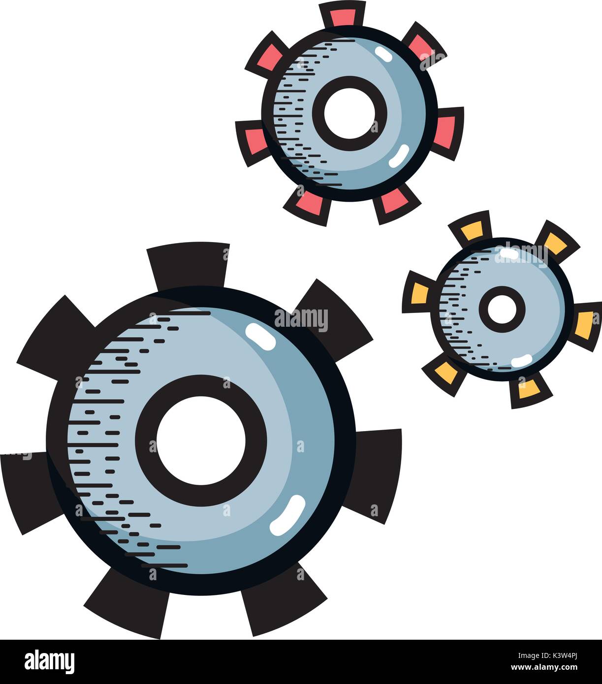 industry gears process to technical engine equipment Stock Vector Image ...