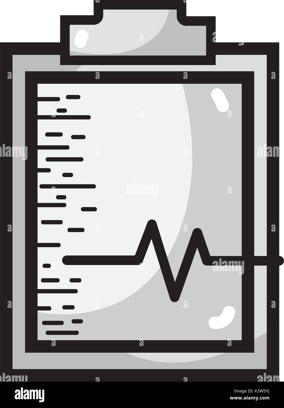 grayscale medical prescription and check list element Stock Vector ...