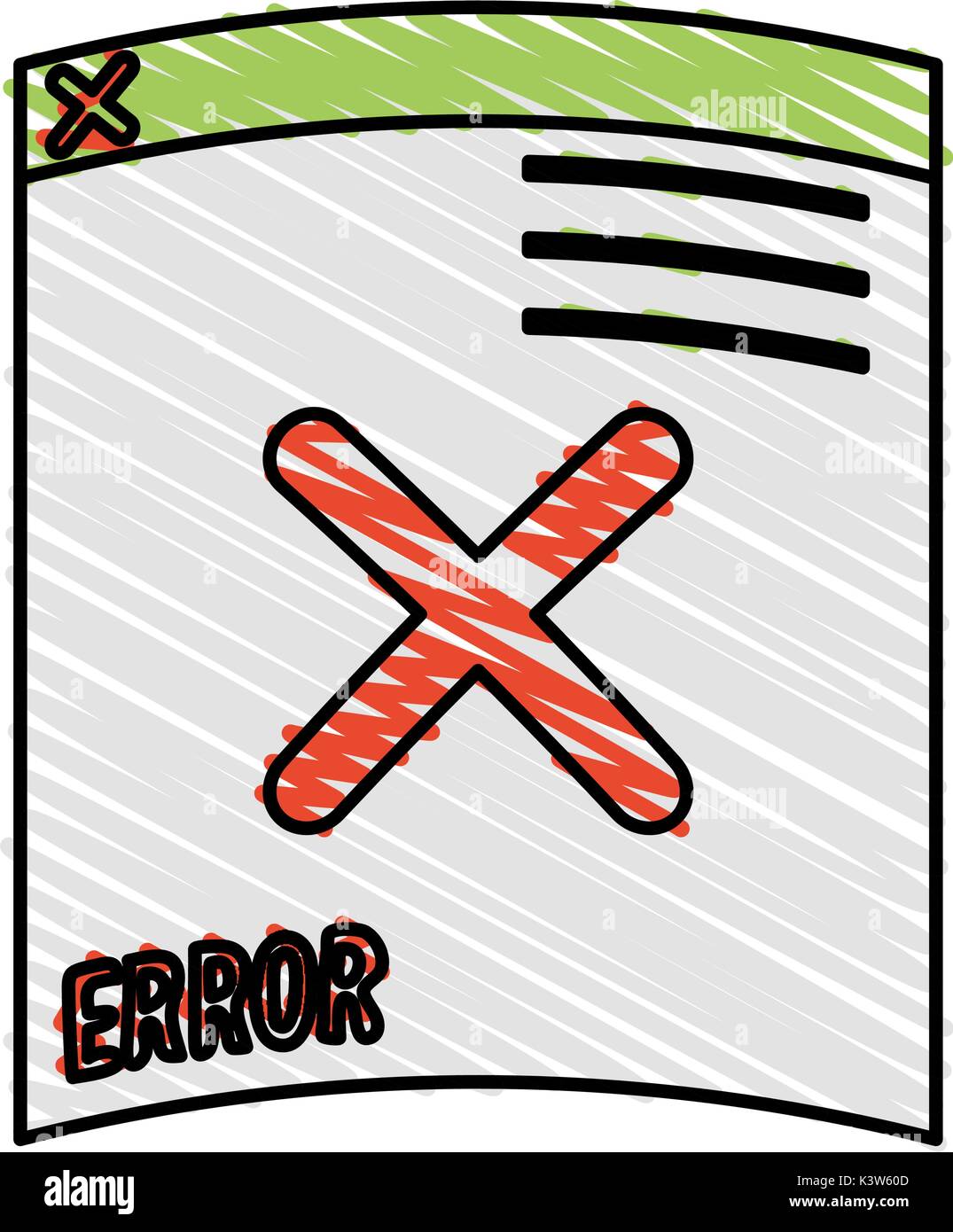 Isolated error document design Stock Vector Image & Art - Alamy