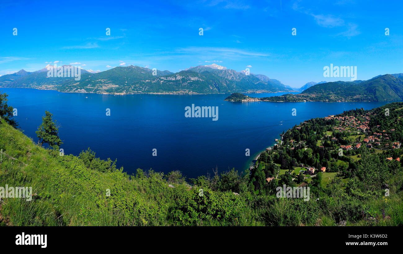 Panorama over Lake Como, Lombardy, Italy Stock Photo - Alamy