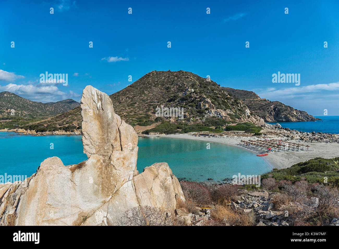 Italy, sardinia, Villasimius, Punta Molentis beach Stock Photo - Alamy