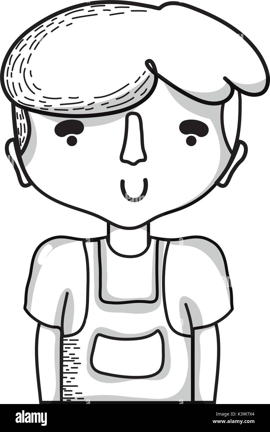 line cute boy with clothes and hairstyle Stock Vector Image & Art - Alamy