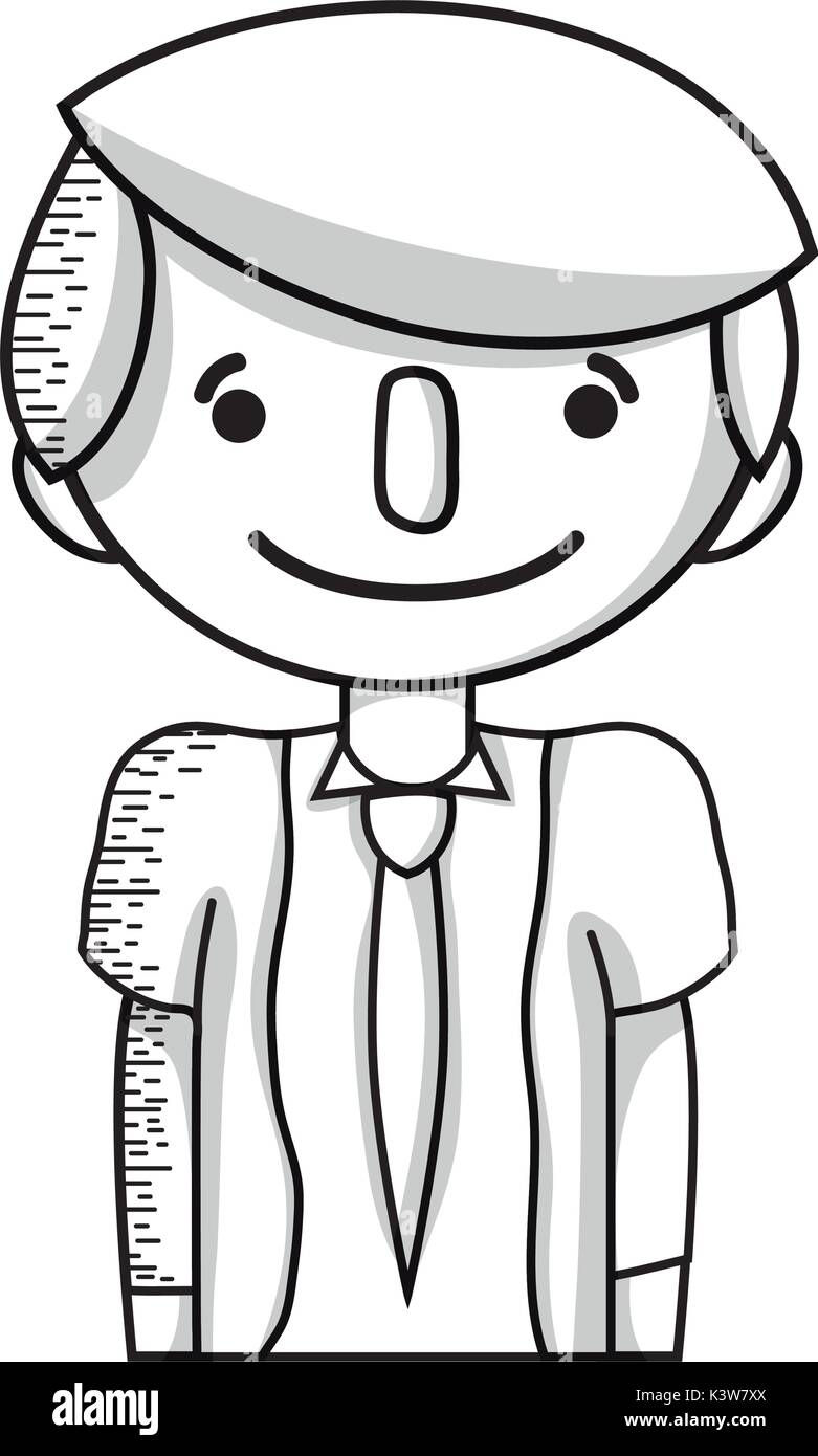 line cute boy with clothes and hairstyle Stock Vector Image & Art - Alamy