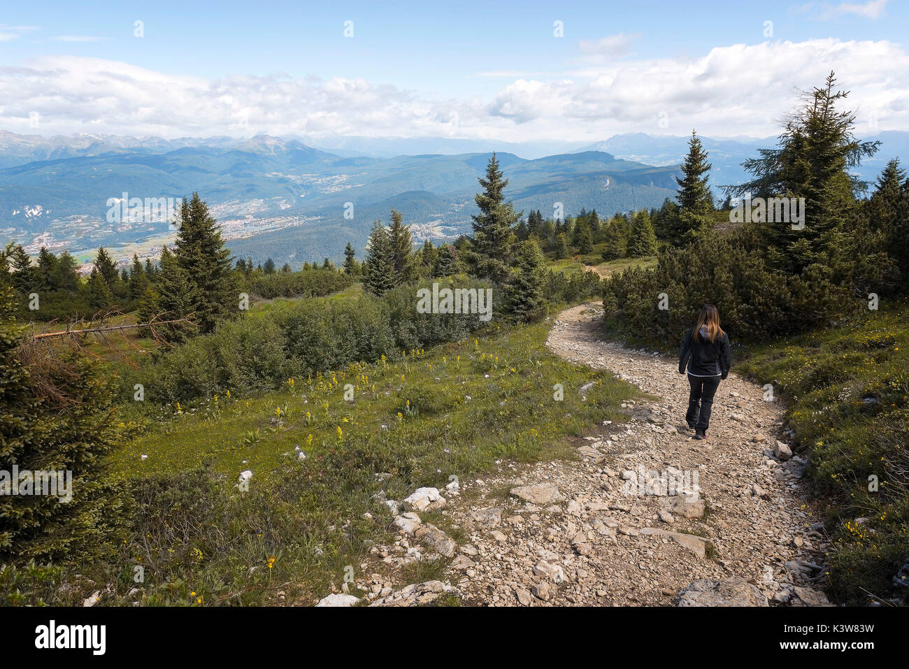 Hiker of trial of roen mount hi-res stock photography and images - Alamy