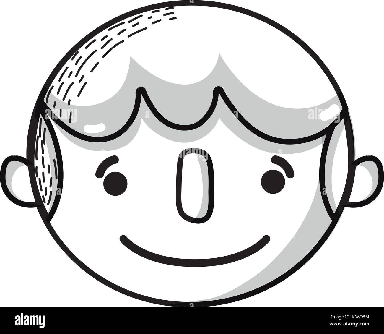 line avatar boy head with hairstyle design Stock Vector Image & Art - Alamy