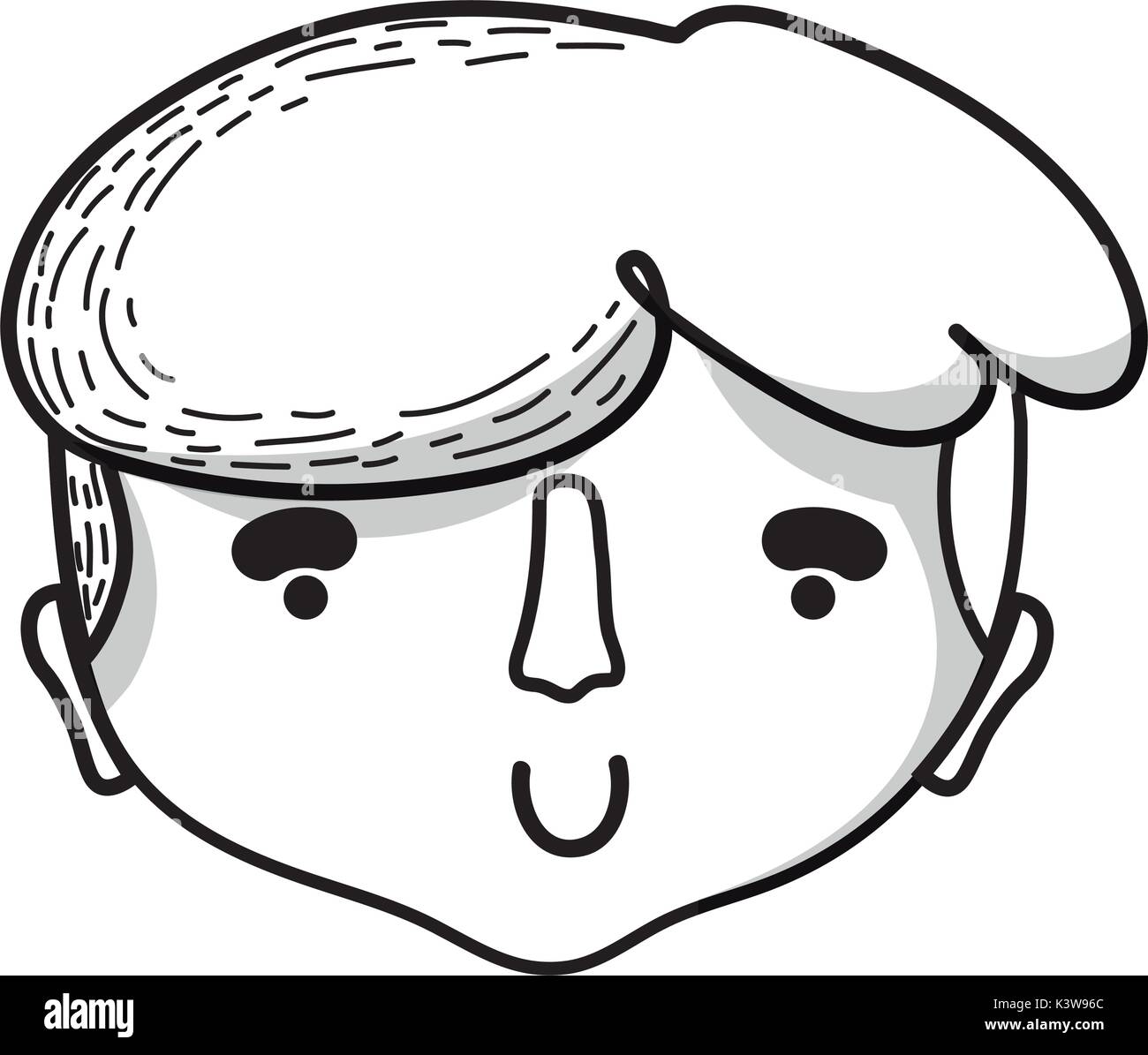 line avatar boy head with hairstyle design Stock Vector Image & Art - Alamy