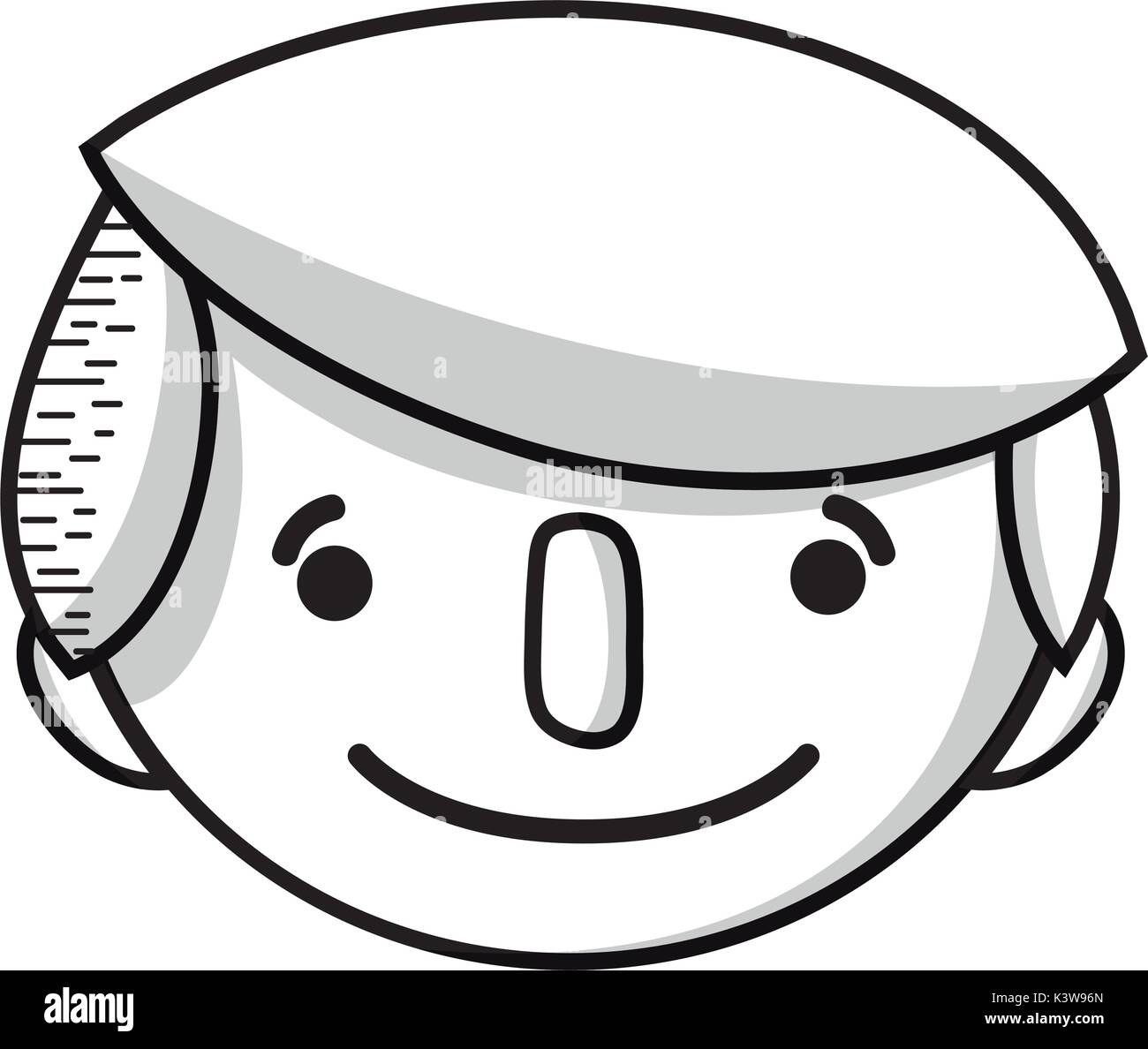 line avatar boy head with hairstyle design Stock Vector Image & Art - Alamy