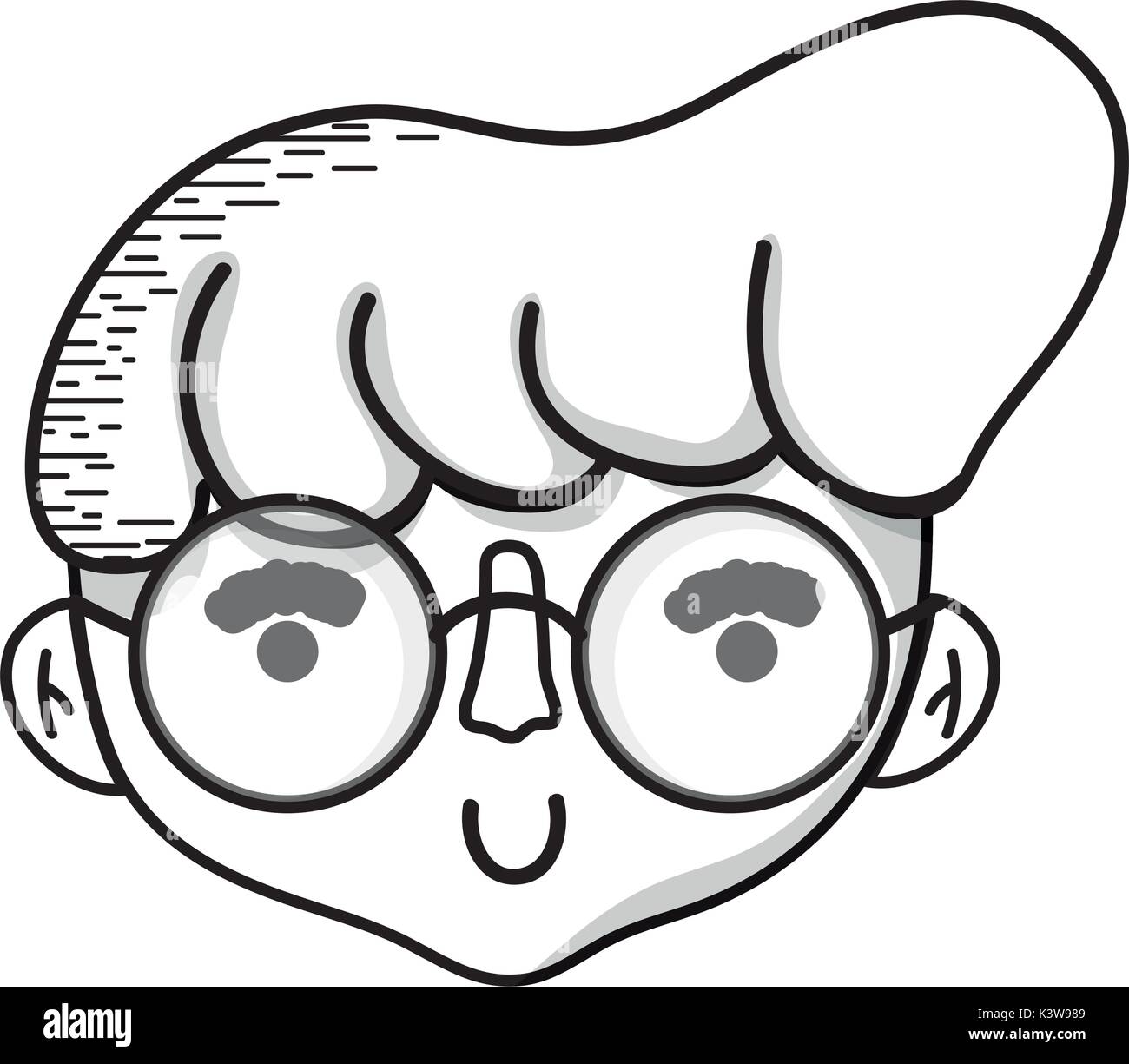 line avatar boy head with hairstyle design Stock Vector Image & Art - Alamy