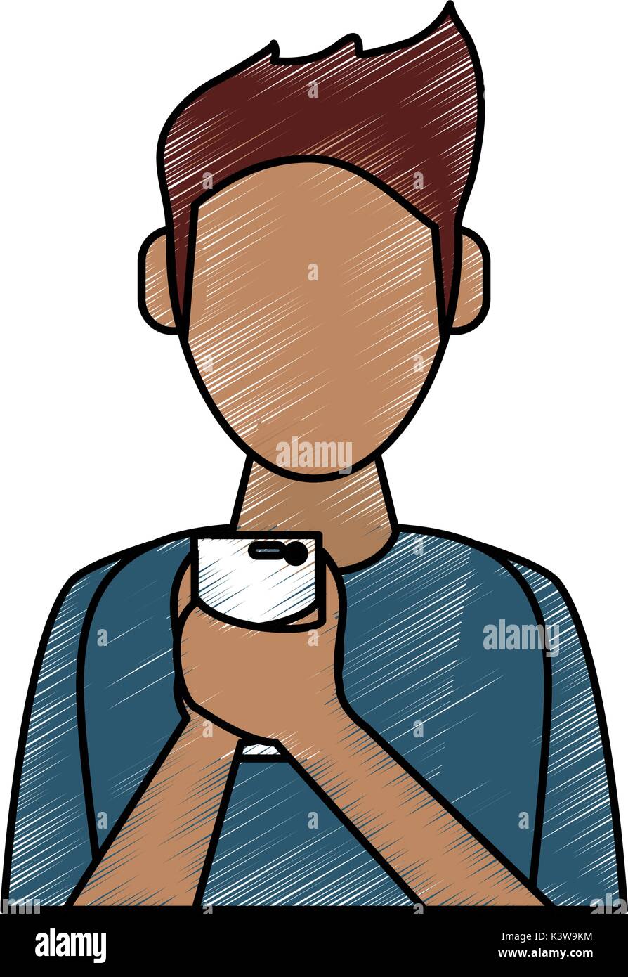 Isolated boy with smartphone design Stock Vector Image & Art - Alamy