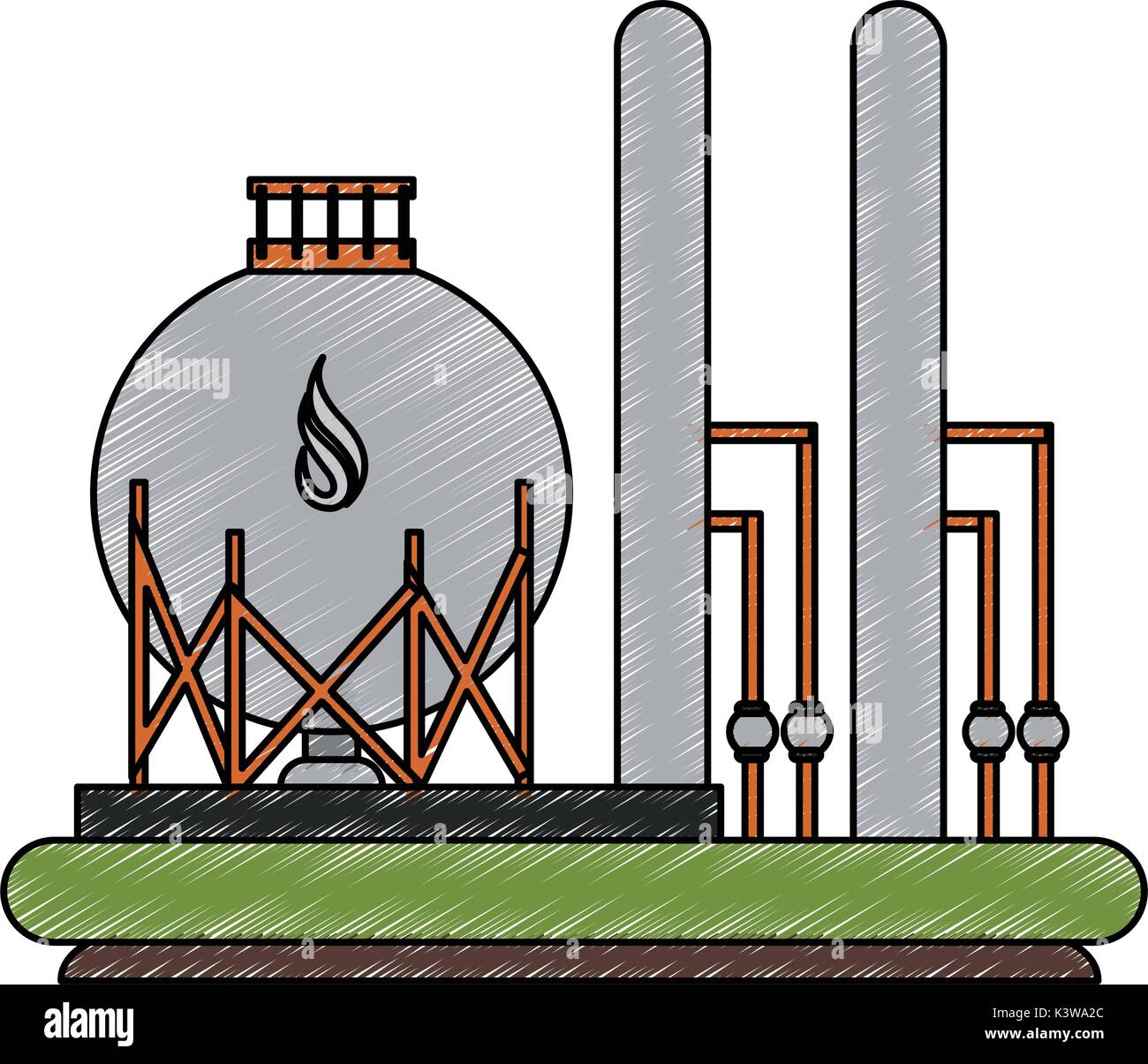 Isolated gas plant design Stock Vector Image & Art - Alamy