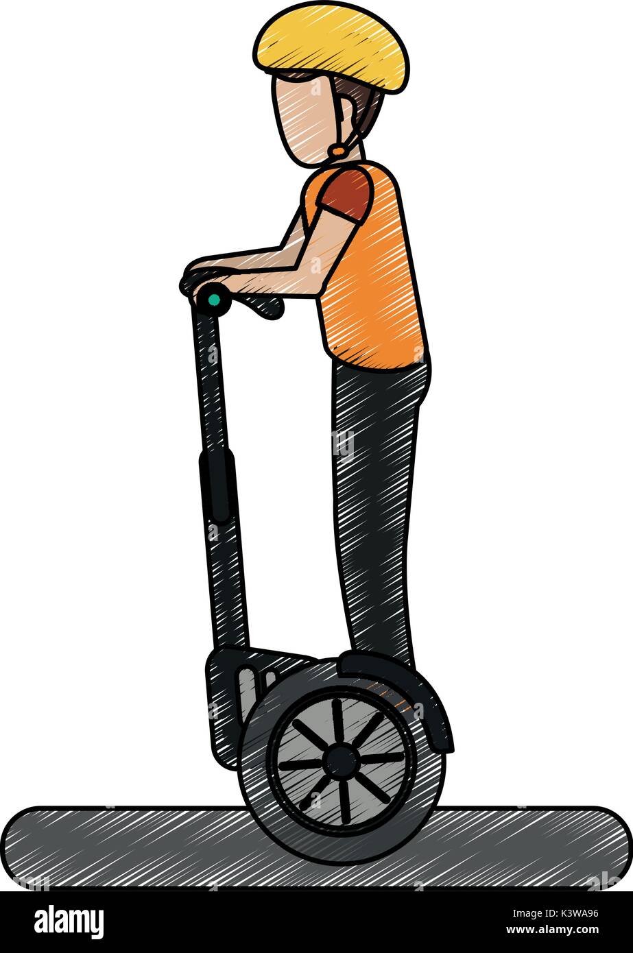 Boy over segway design Stock Vector Image & Art - Alamy