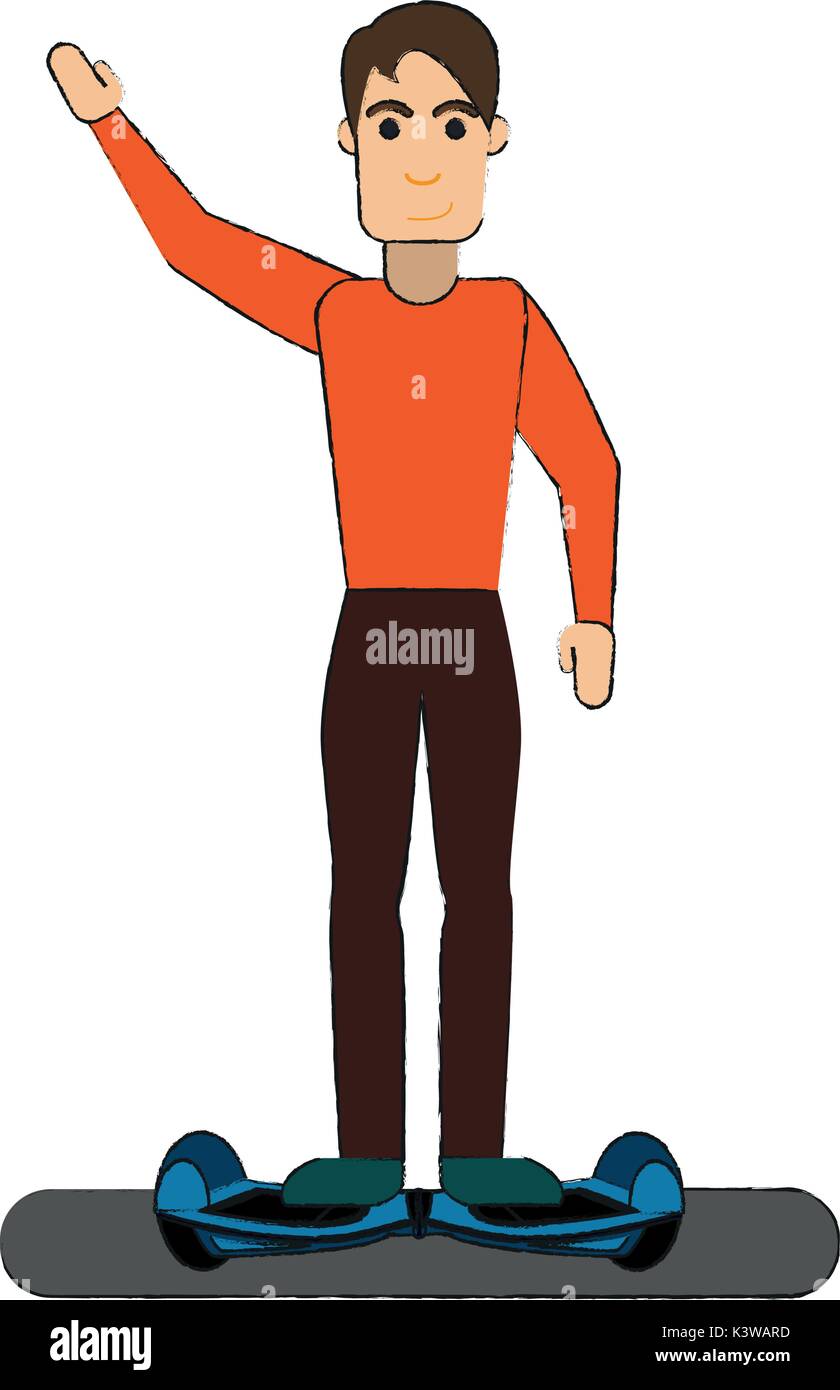 Man over hoverboard design Stock Vector Image & Art - Alamy