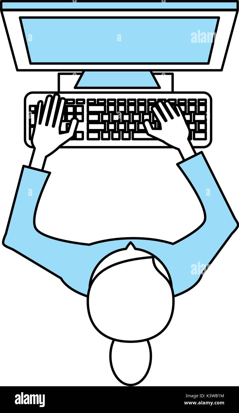 Isolated girl with computer design Stock Vector Image & Art - Alamy