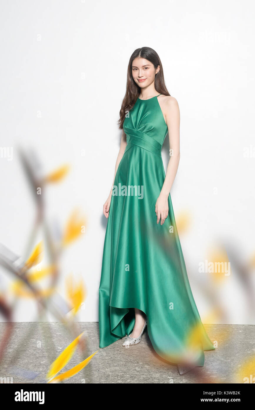 Chinese model He Sui poses during an exclusive interview by ...