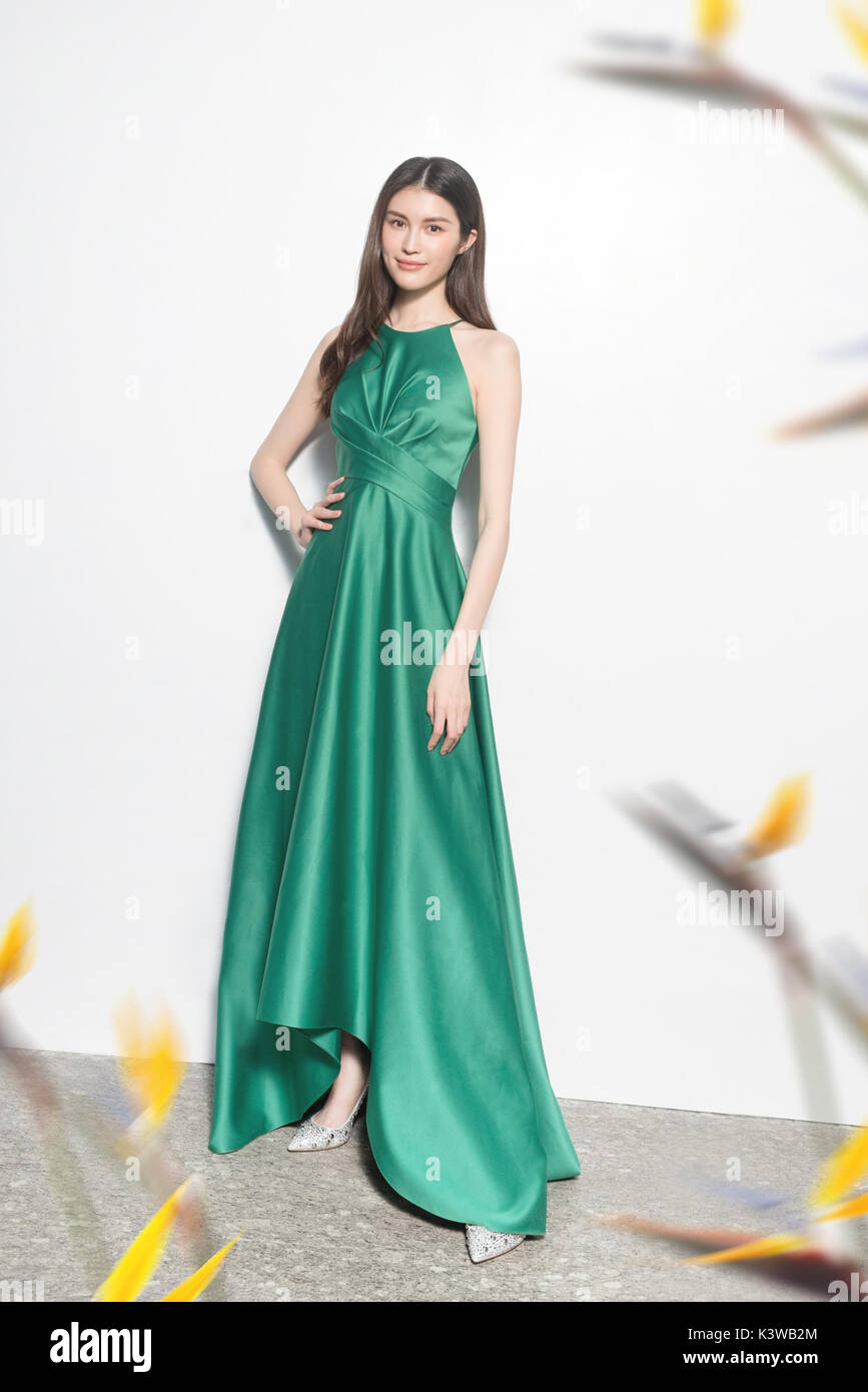 Chinese model He Sui poses during an exclusive interview by ...