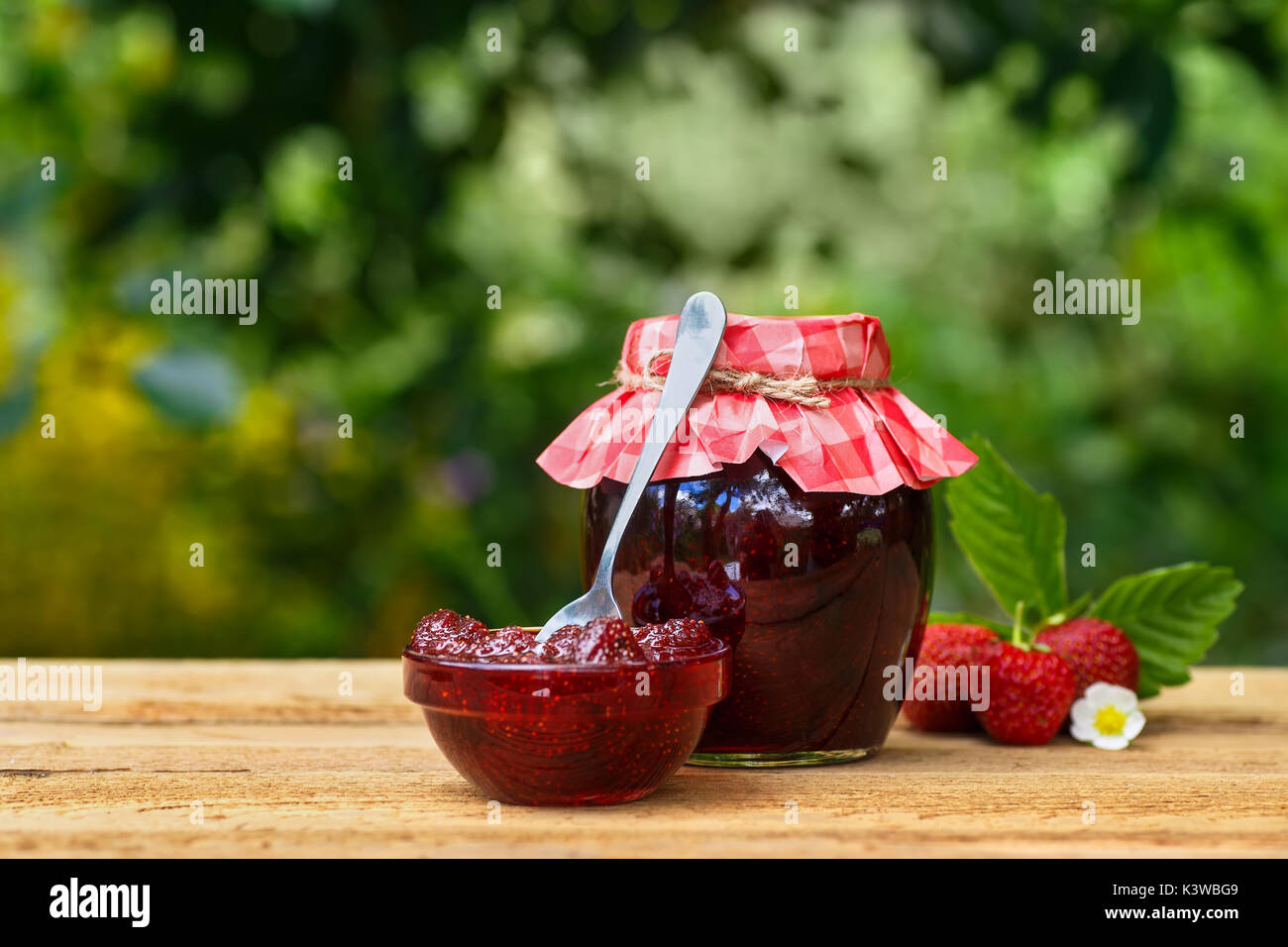 homemade strawberry jam Stock Photo - Alamy