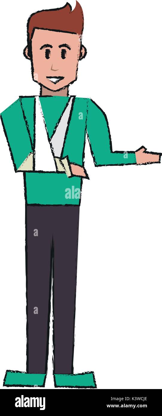 Man with broken arm design Stock Vector Image & Art - Alamy