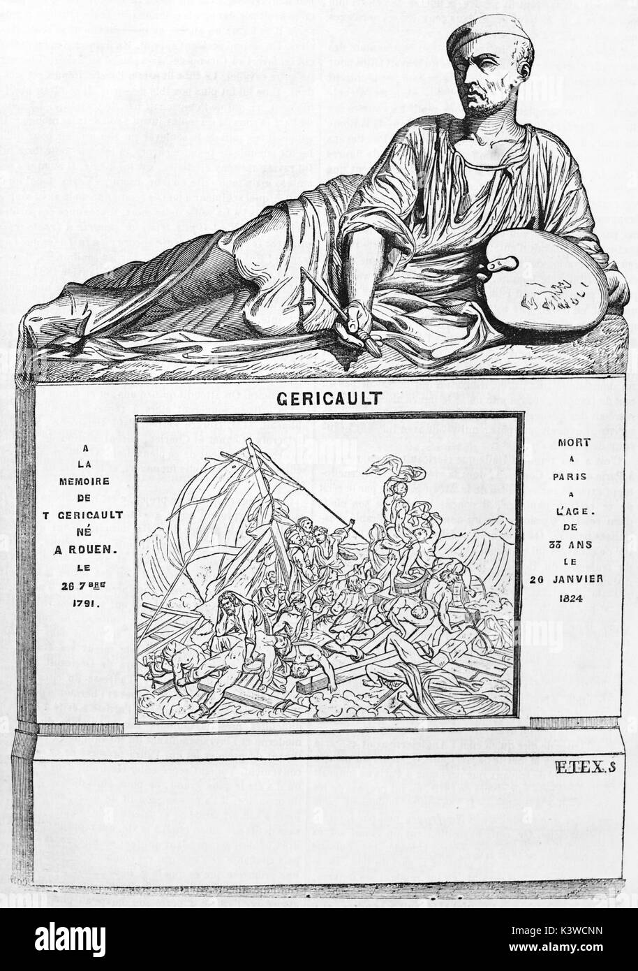 Theodore gericault tomb Black and White Stock Photos & Images - Alamy