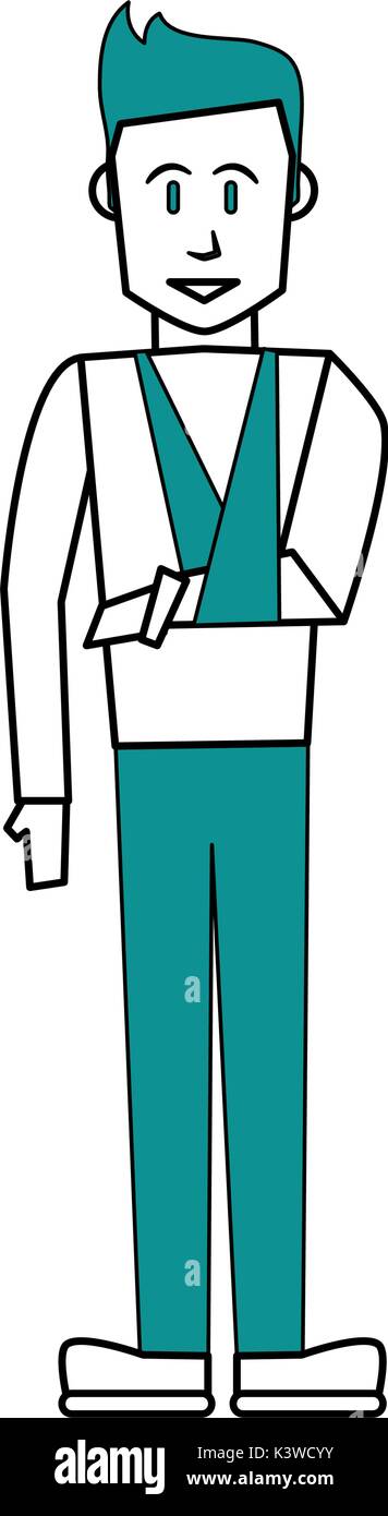 Isolated man with broken arm design Stock Vector Image & Art - Alamy