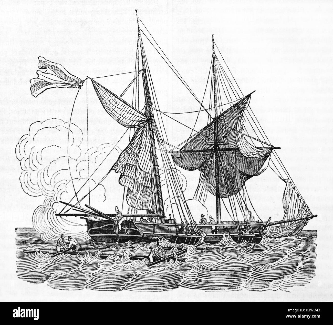 Engraved illustration of ship rigging hi-res stock photography and ...