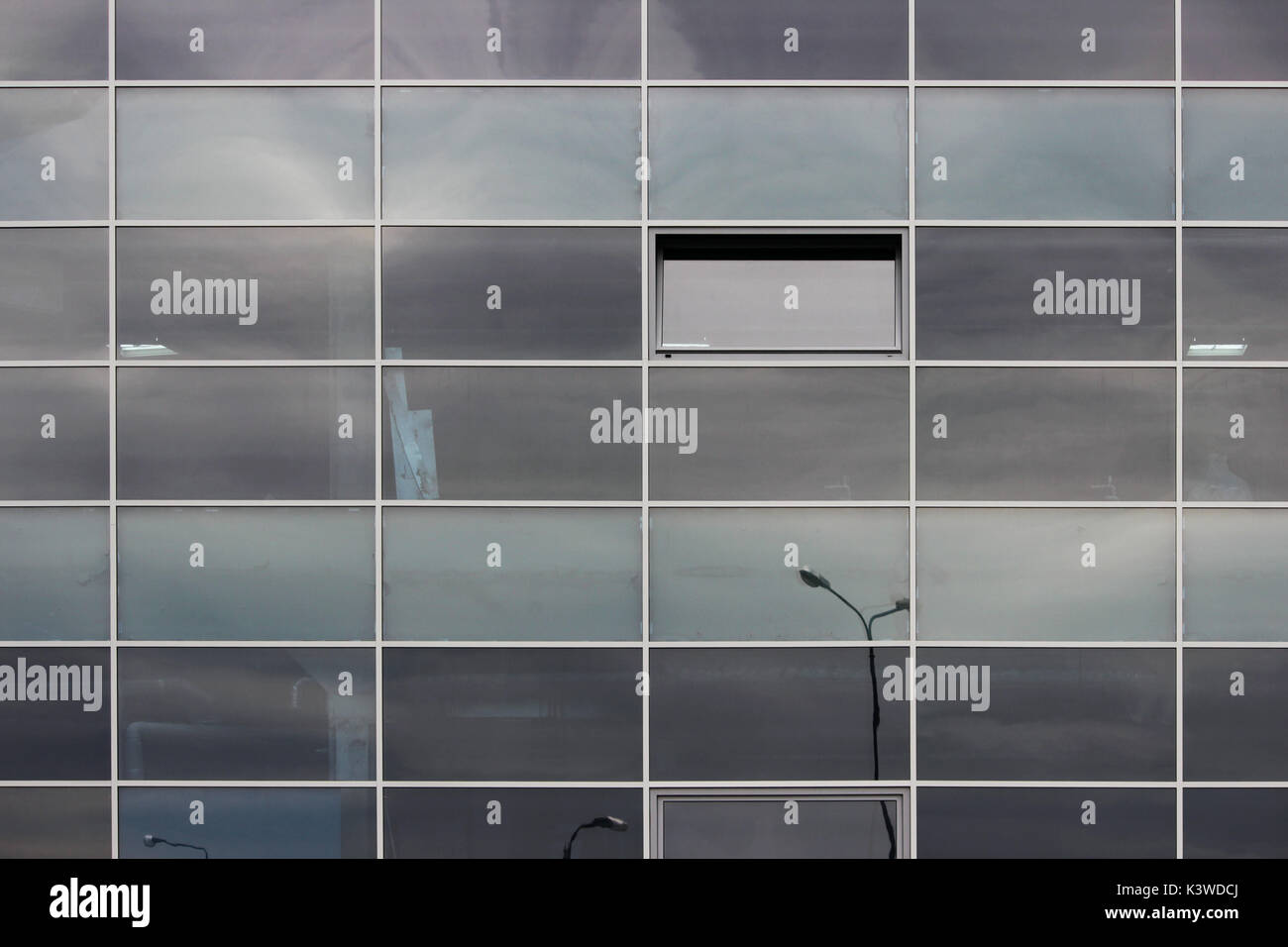 Many glass large windows in the shopping complex Stock Photo - Alamy