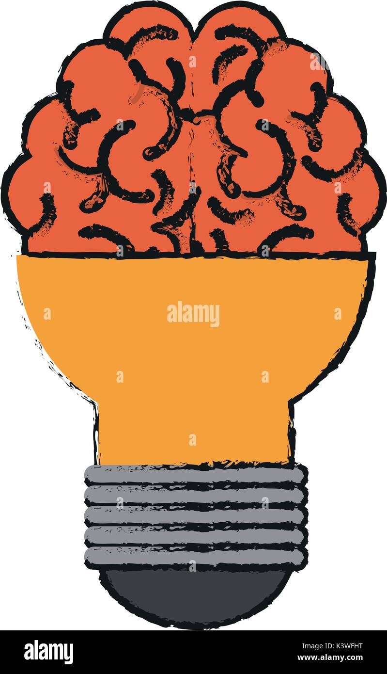 Brain and light bulb design Stock Vector Image & Art - Alamy