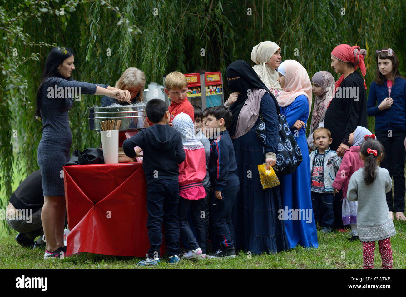 September 01,2017. Kiev, Ukraine. Muslims of Kyiv are celebrating ...