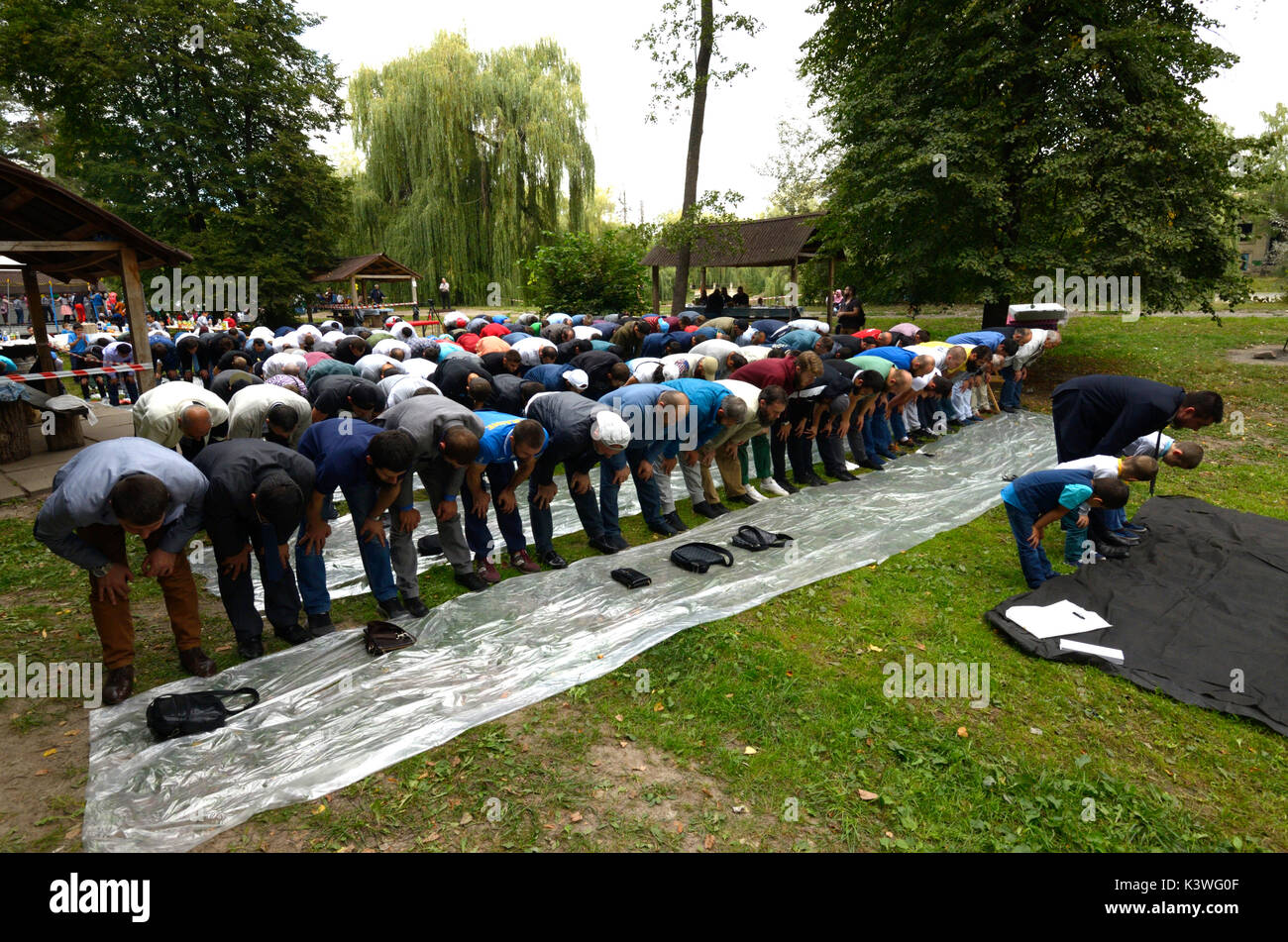 September 01,2017. Kiev, Ukraine. Muslims of Kyiv are celebrating ...