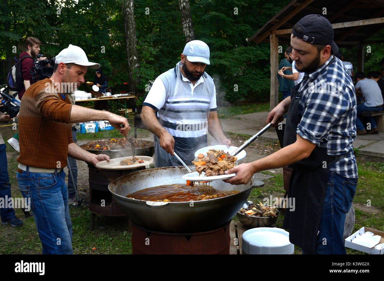 September 01,2017. Kiev, Ukraine. Muslims of Kyiv are celebrating ...
