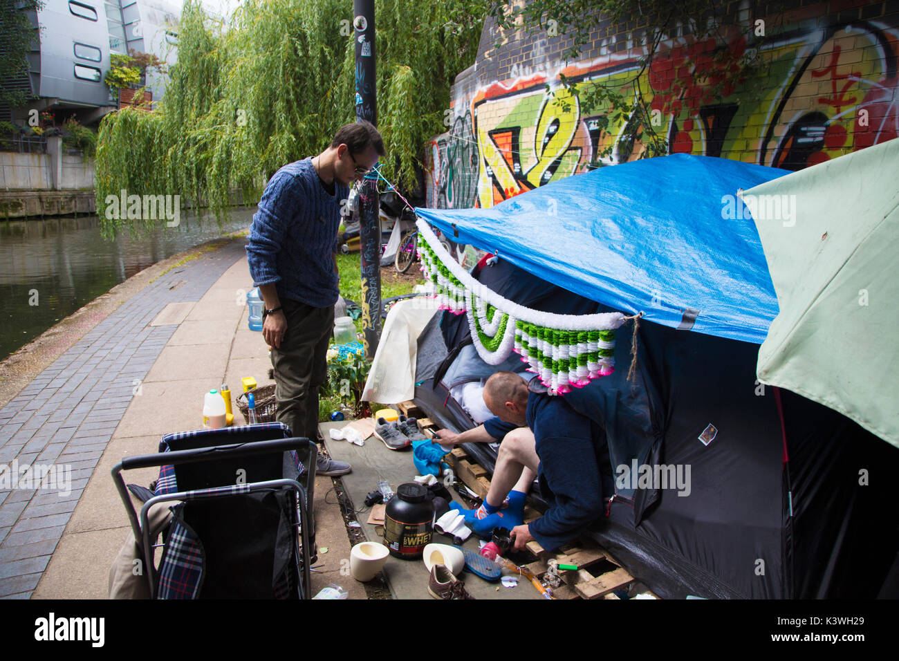 Homeless People Living In Tents