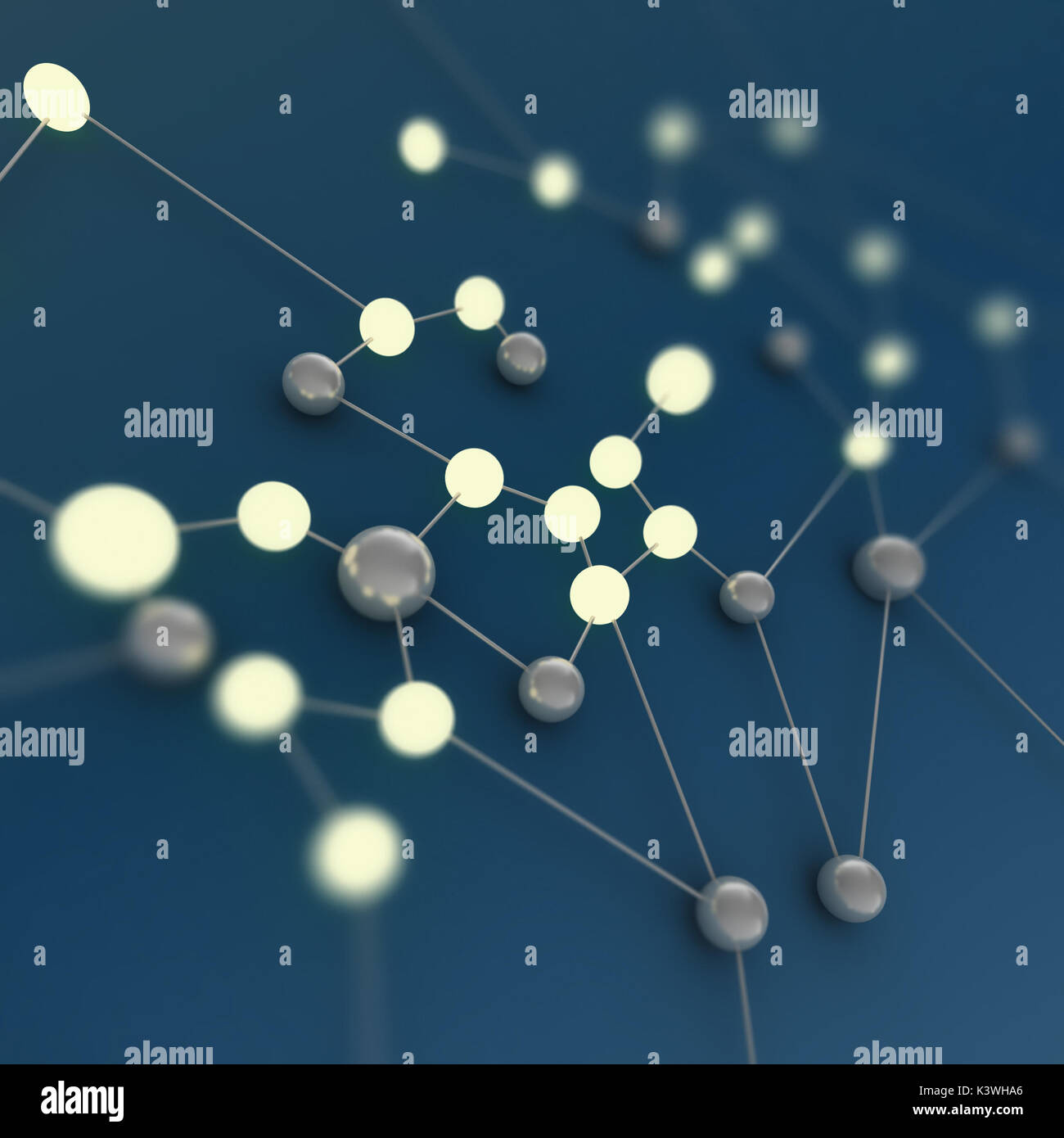 Neon network connection background 3d rendering Stock Photo - Alamy