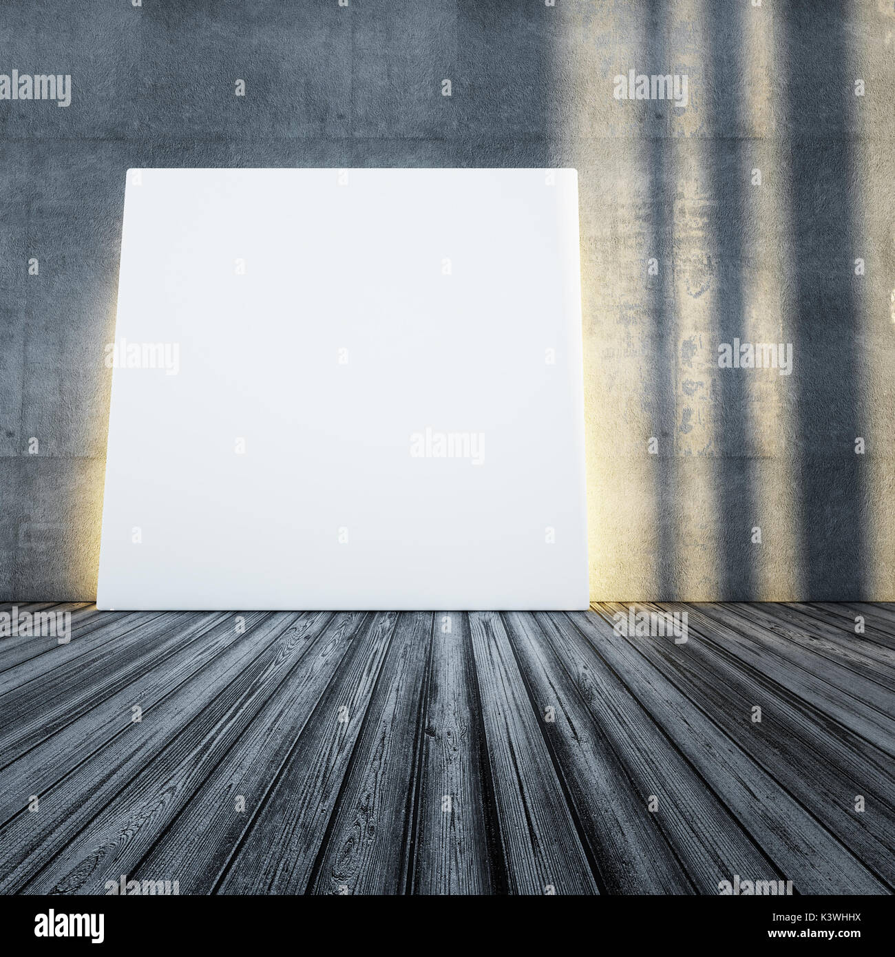 Simple empty room with place for installation Stock Photo - Alamy