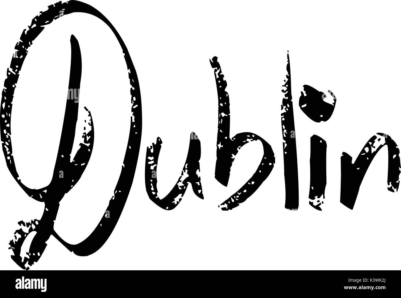 Dublin text sign illustrationon white Background Stock Vector Image ...