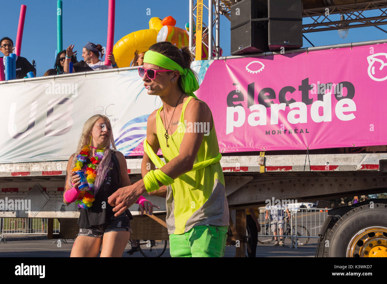 Montreal, CANADA - 2nd September 2017: Techno fans during the Electro ...