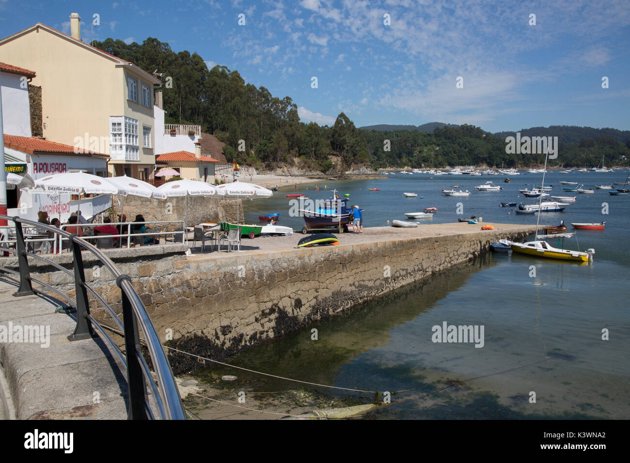 Redes Village and Area Morta Beach, Ferrol; Galicia; Spain Stock Photo ...