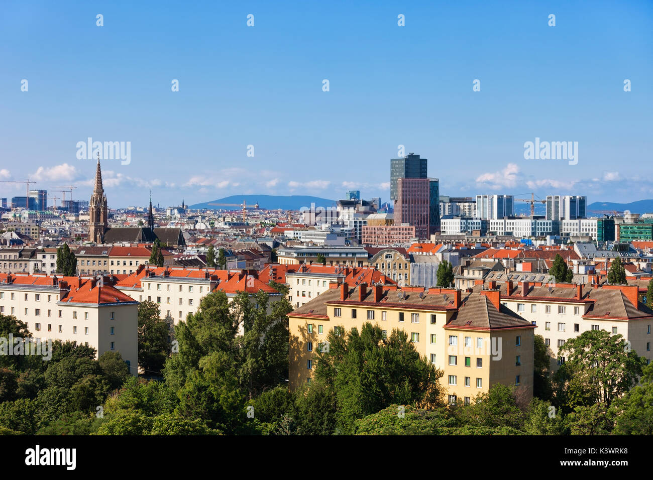 Austria, Vienna, capital city skyline and cityscape Stock Photo - Alamy
