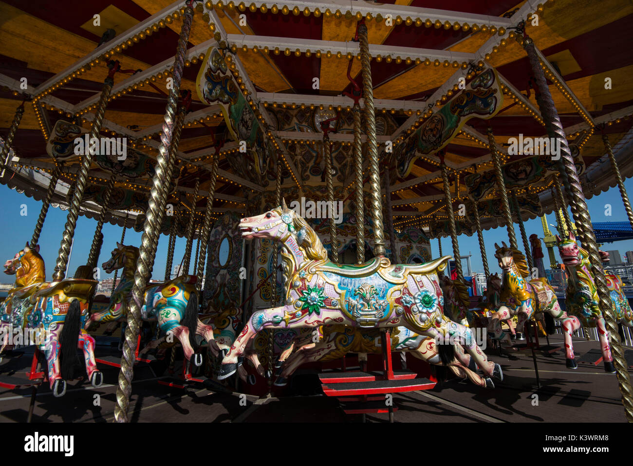Brighton seafront carousel and pier hi-res stock photography and images ...