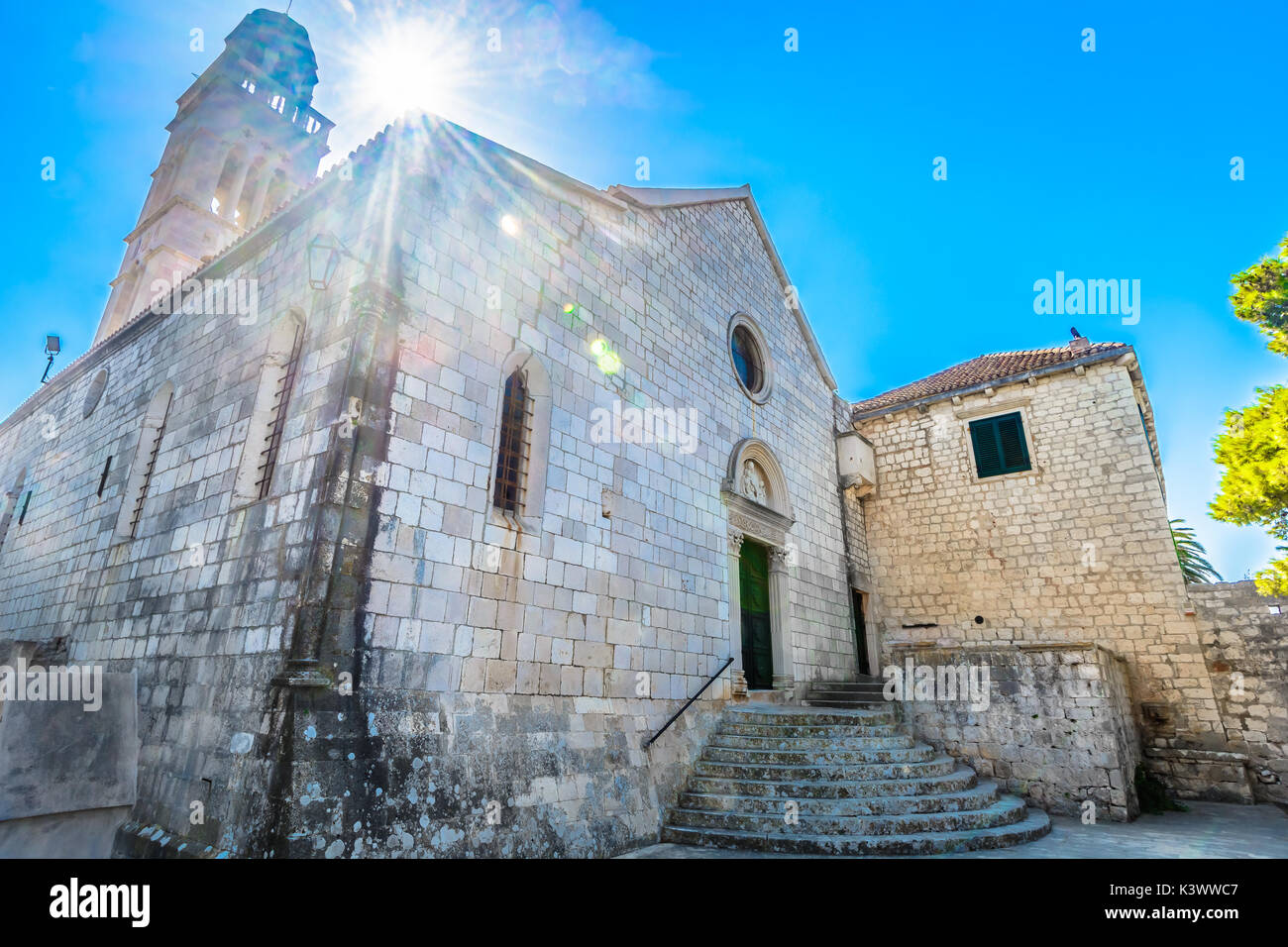 Old church in medieval town Hvar in Croatia, Europe Stock Photo - Alamy