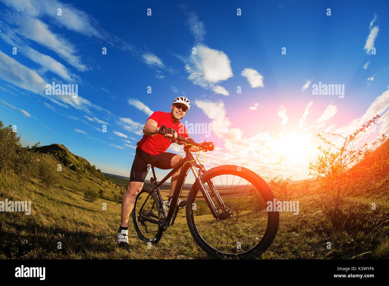 Low angle bicycle on trail hi-res stock photography and images - Alamy