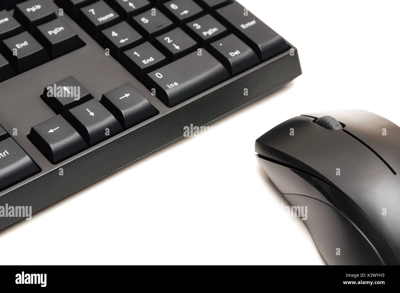 Desktop computer keyboard mouse white background hi-res stock ...