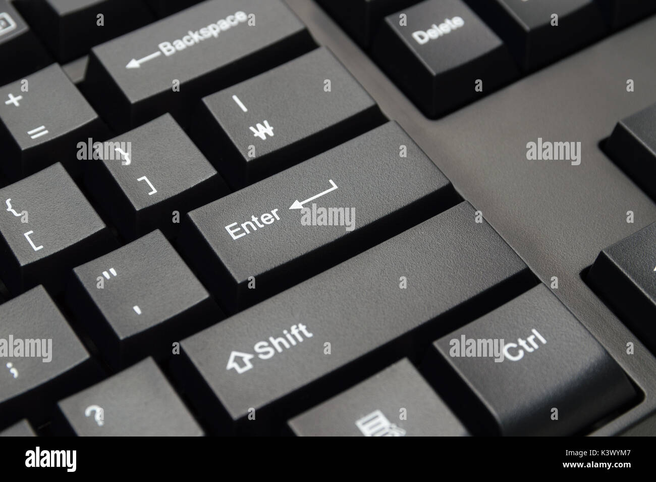 Computer keyboard isolated:Enter key Stock Photo - Alamy