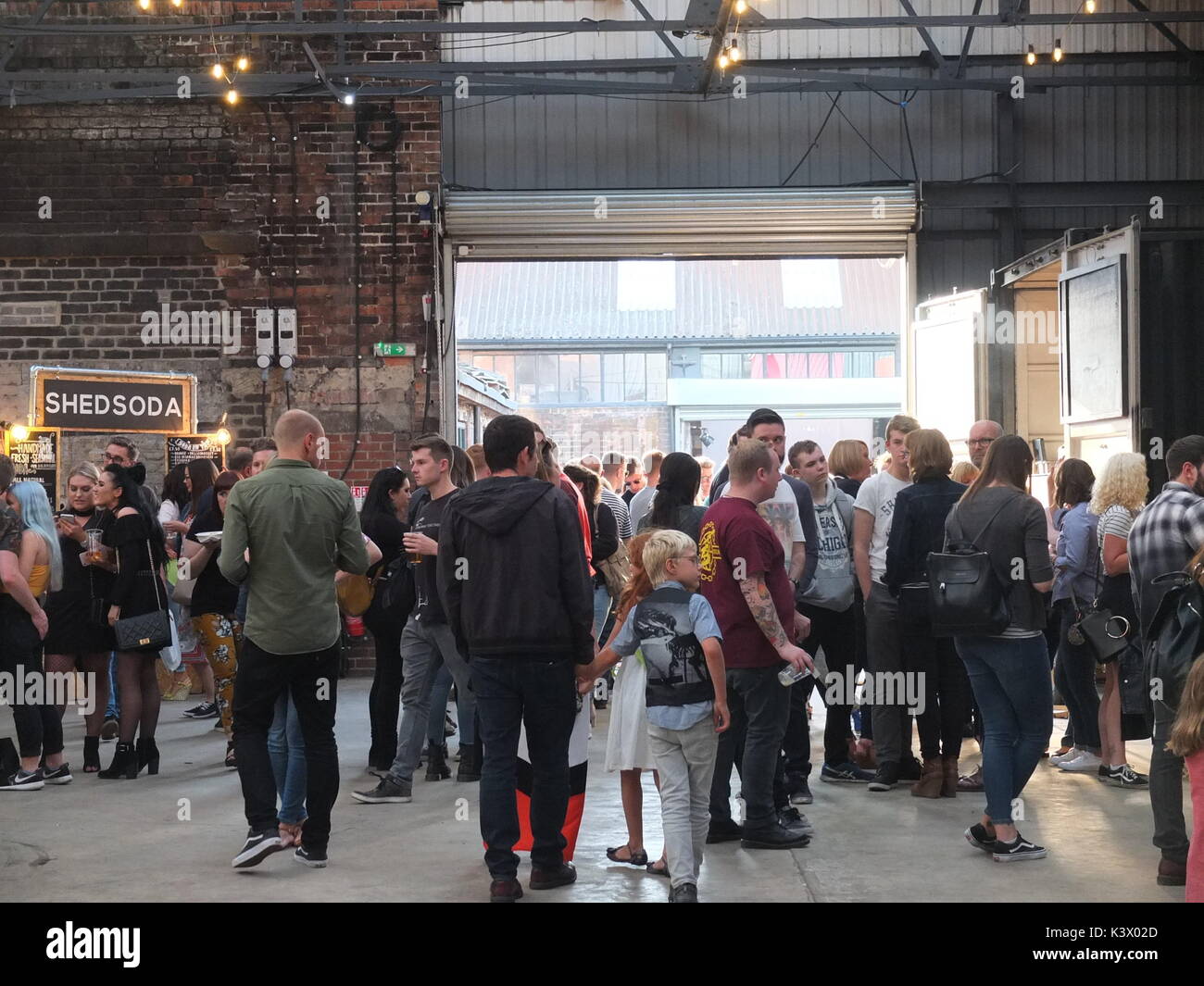 Hipsters and families attending Peddler Night Market, a popular monthly ...