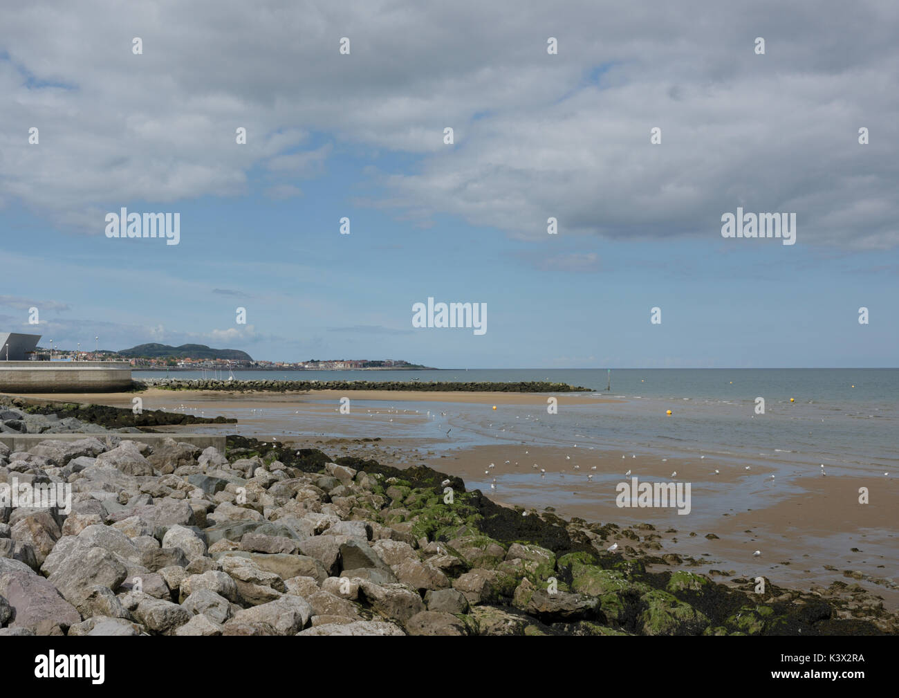 Sea defences, flood defences at colwyn bay north wales uk Stock Photo ...
