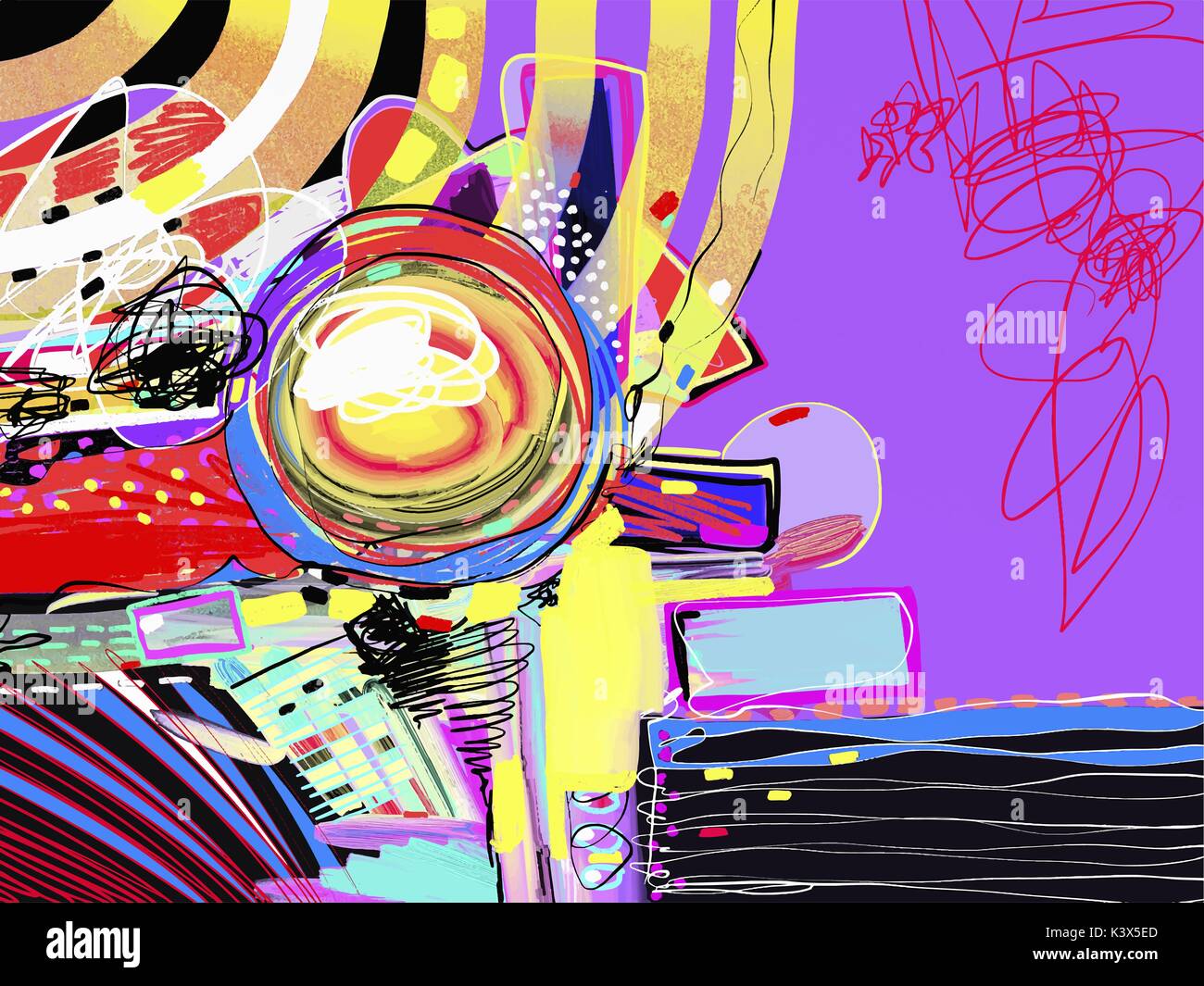 original digital abstract painting, contemporary artwork texture Stock ...