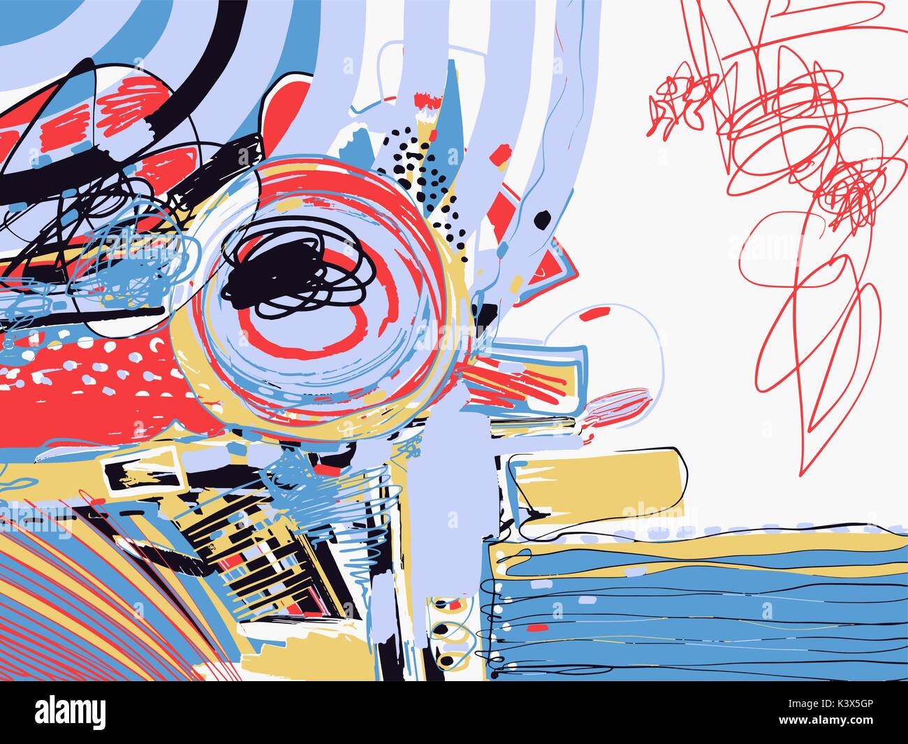 original digital abstract painting, contemporary artwork texture Stock ...